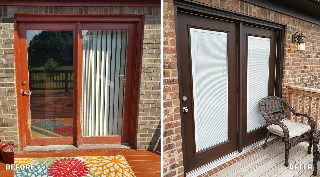 Back Door With Internal Blinds | Iron Crafters, LLC